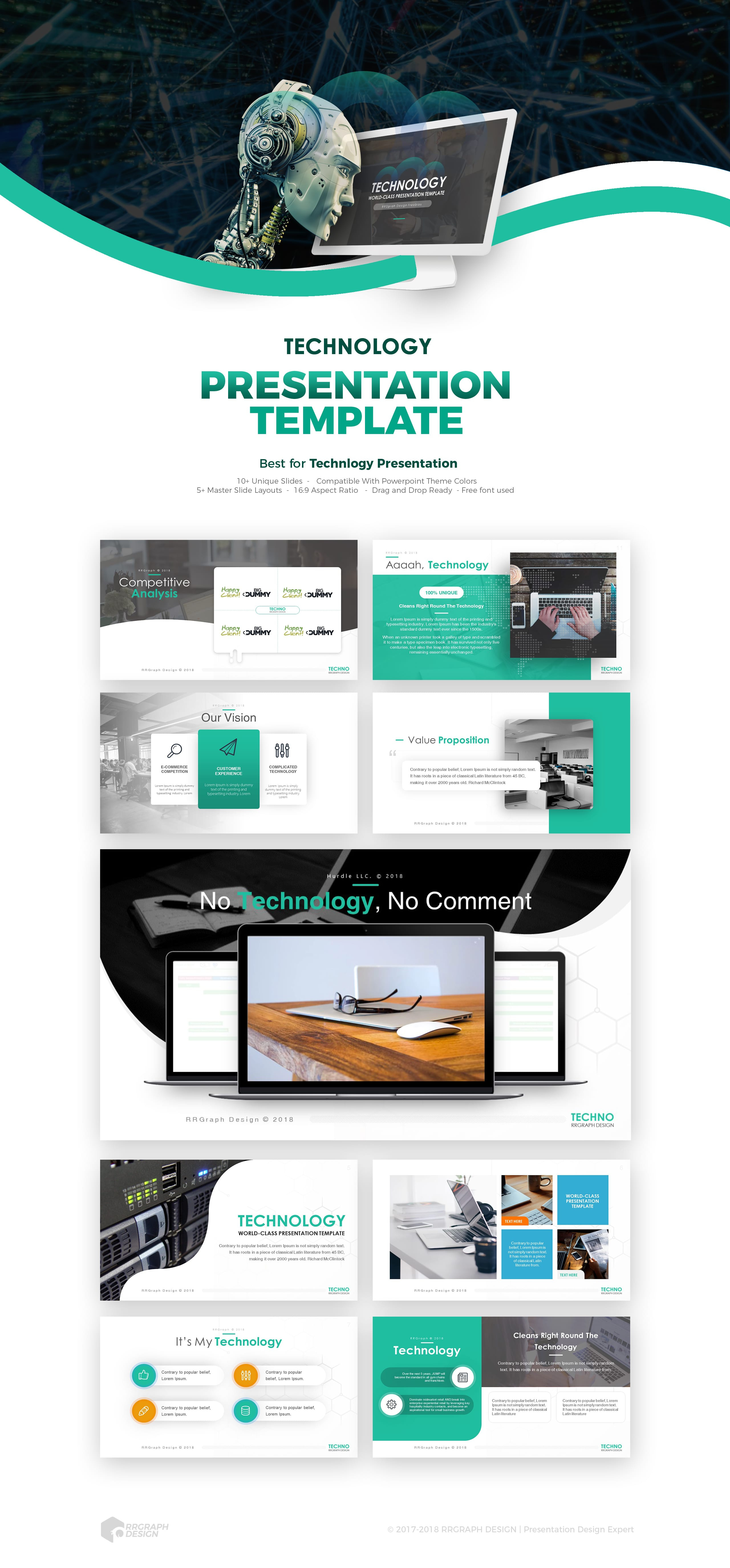 Free Technology Presentation Template by RRGraph on Dribbble