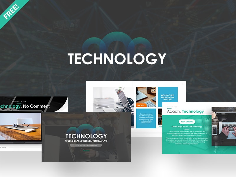 Free Technology Presentation Template by RRGraph on Dribbble