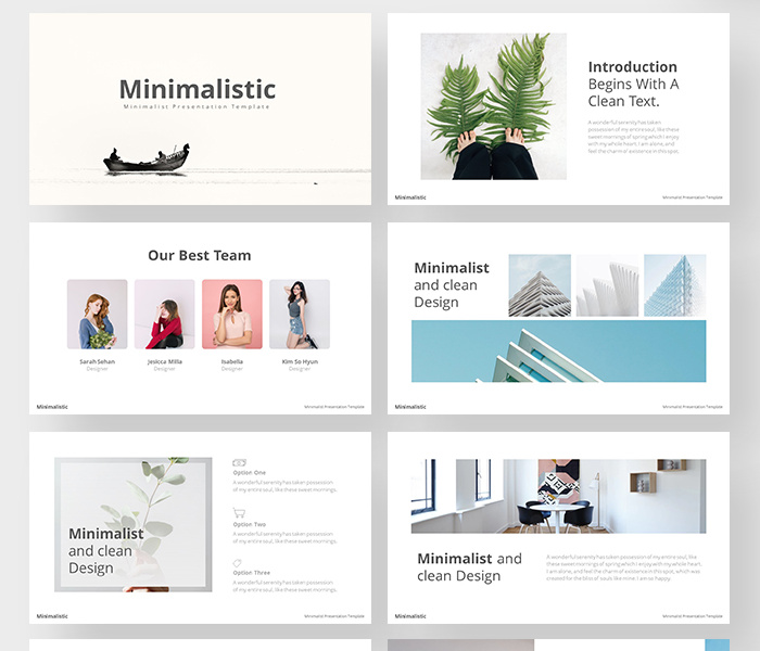 Free Minimalistic Powerpoint Template by RRGraph on Dribbble