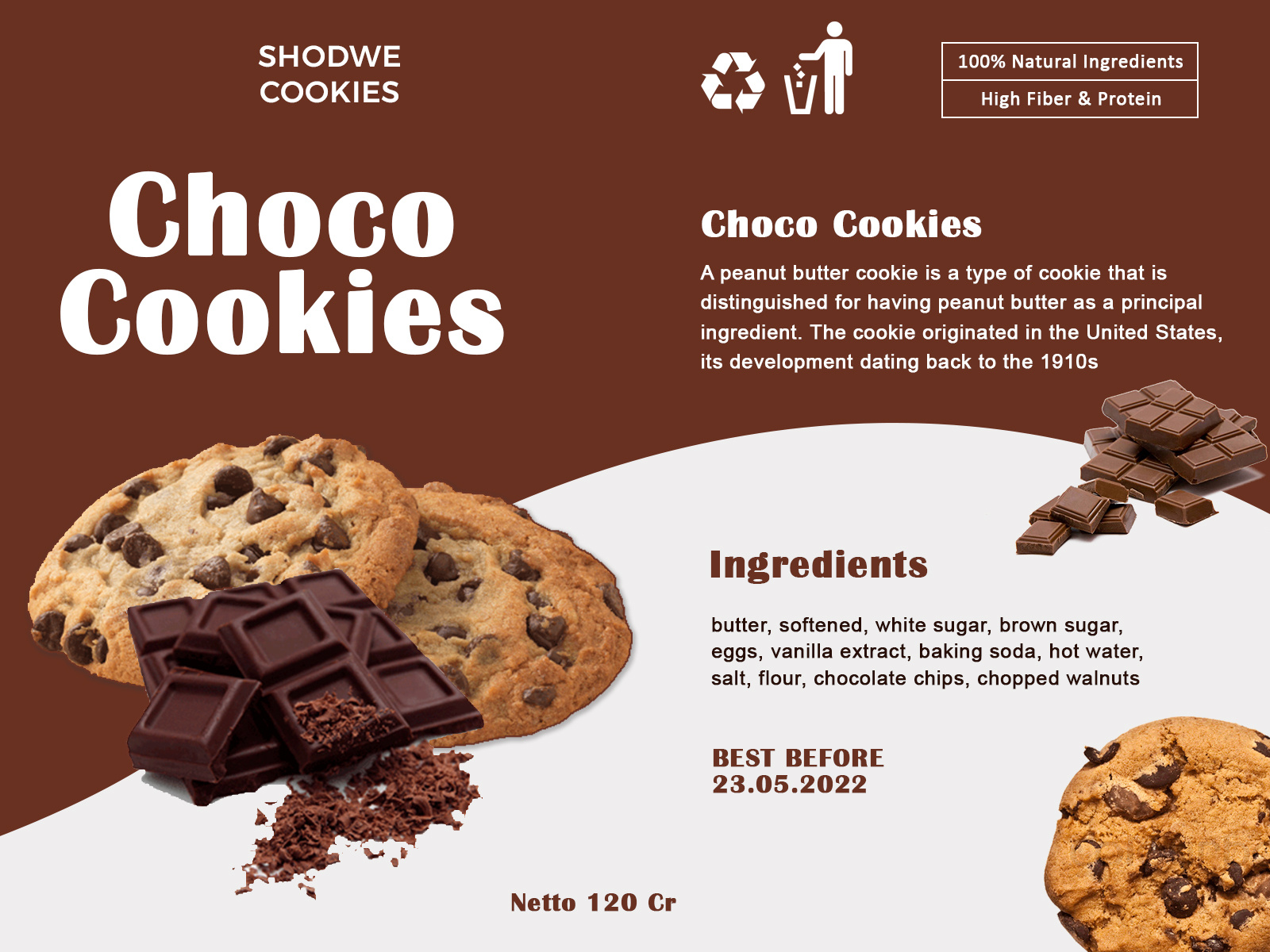 Choco Cookies Label Design by Pasindu Rathnayake on Dribbble