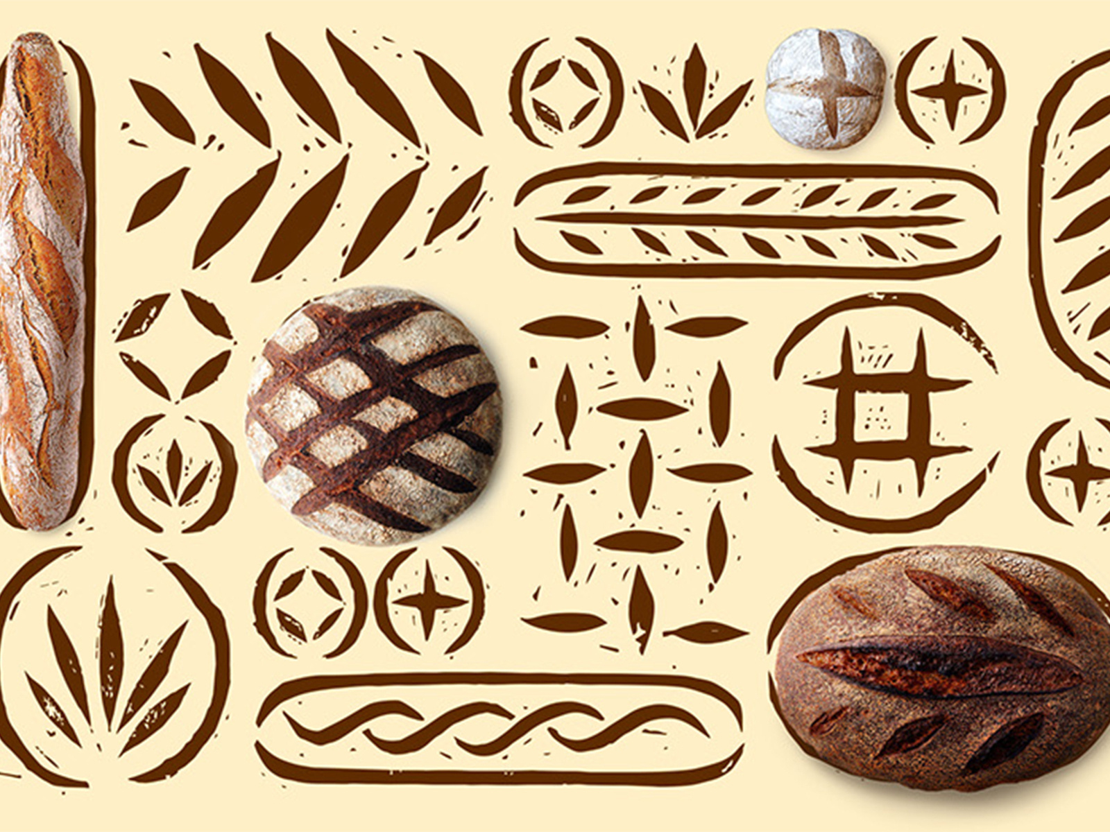 Bread pattern by Aleksei on Dribbble