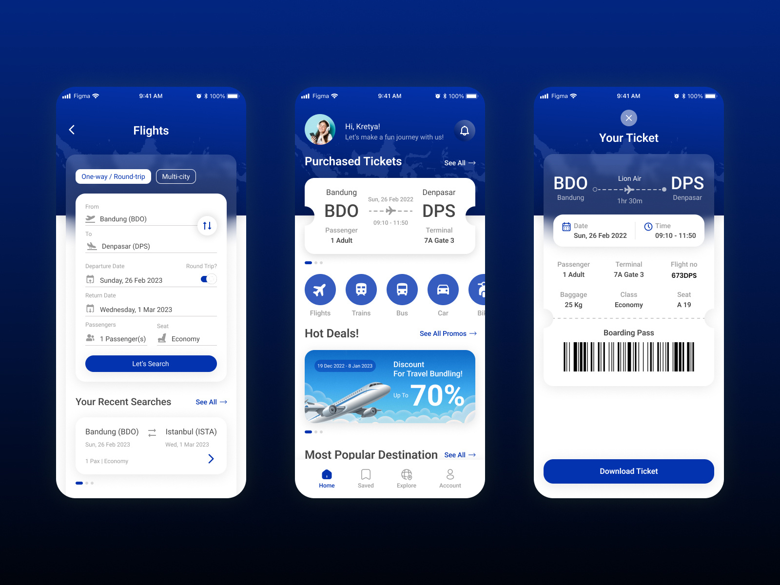 Transportation Booking App by Qonita Rahma on Dribbble