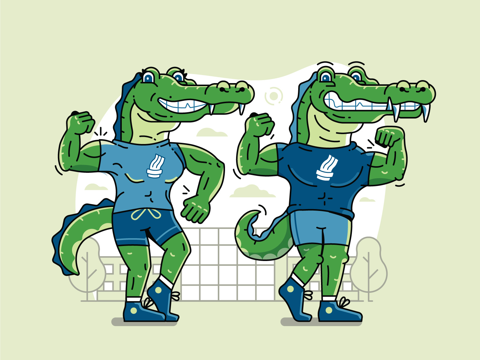 Cartoon Gator Mascot