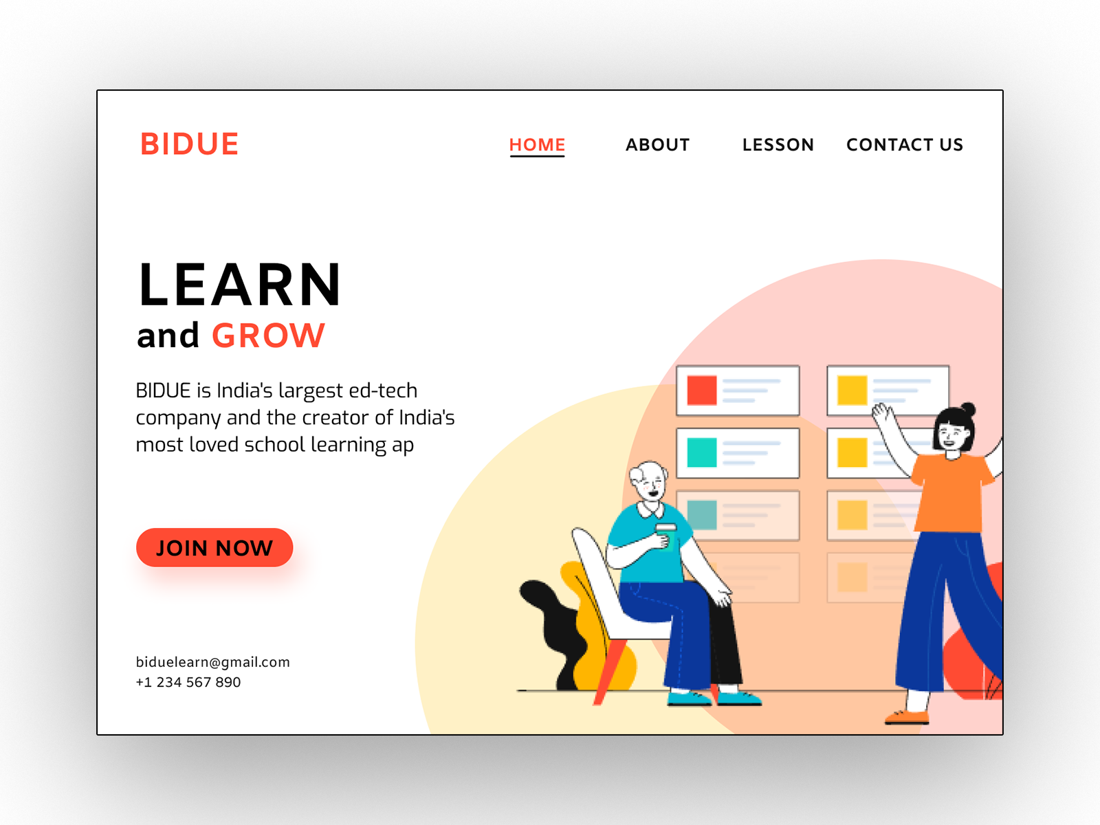 BIDUE web design by Shubham Saket on Dribbble