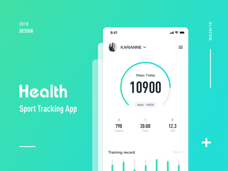 Sport Tracking App by alincom on Dribbble
