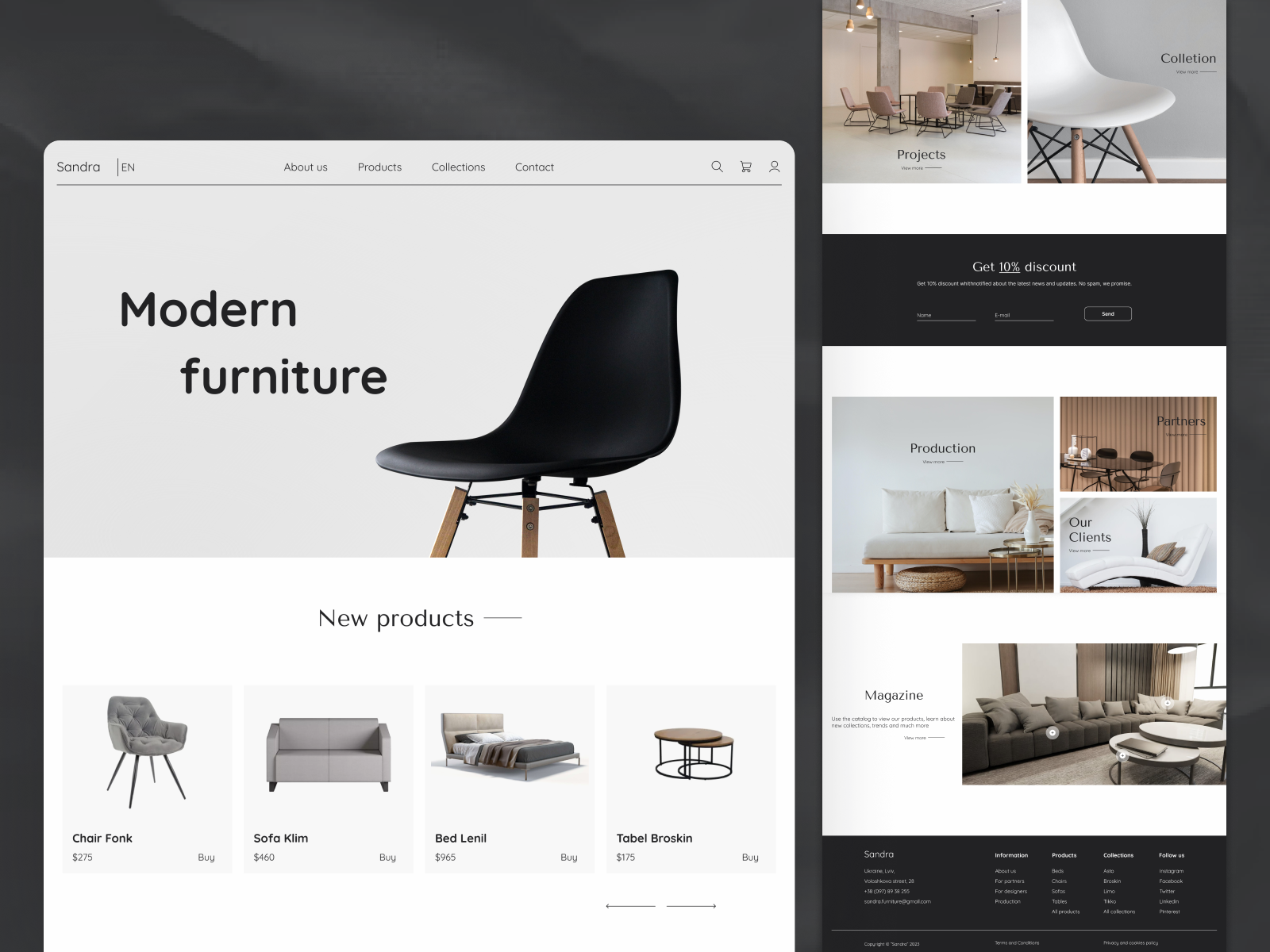 Sandra furniture by Artem Ostapiuk on Dribbble