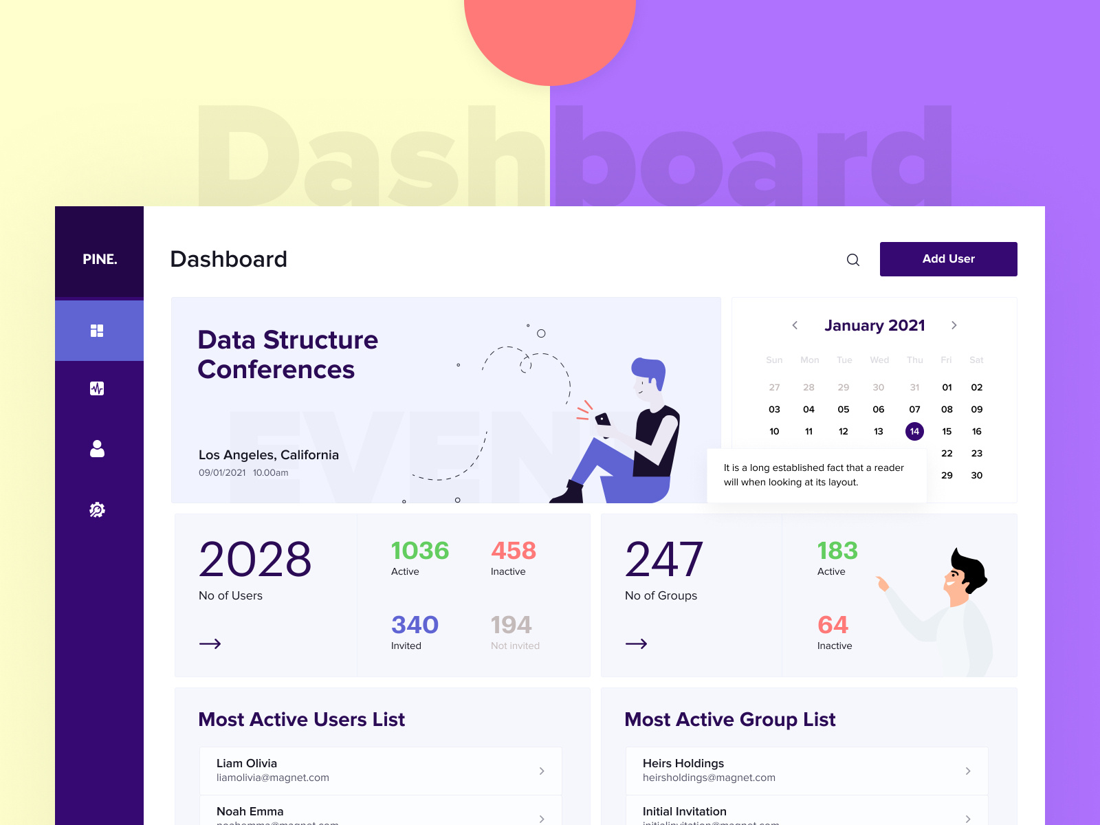 Pine Dashboard by karthi_kreativ_he on Dribbble