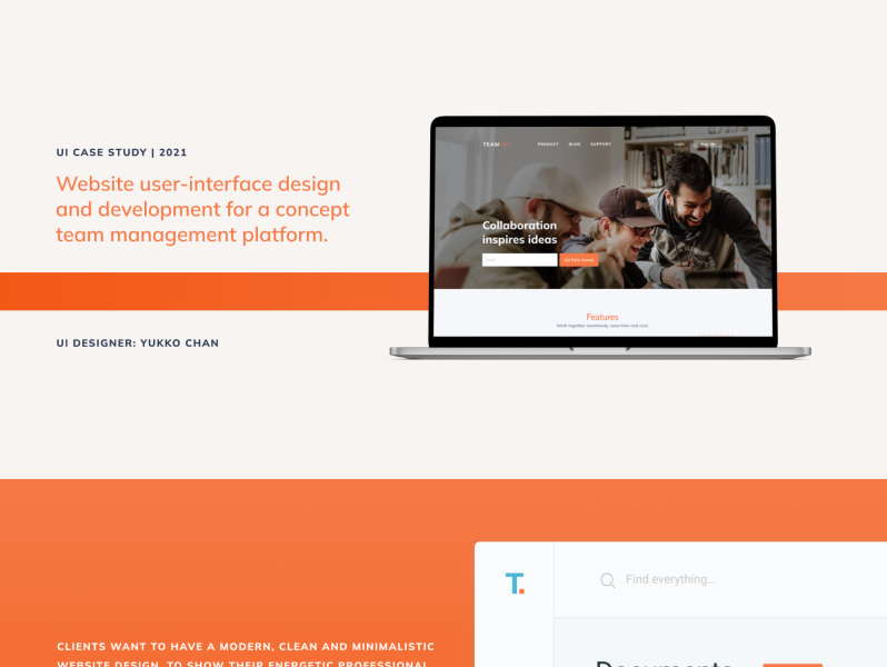 UI Case Study | Design for a concept team management platform by Chan ...