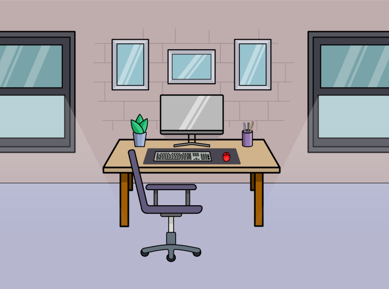 Work Station Illustrator by Sazzad Hossain on Dribbble