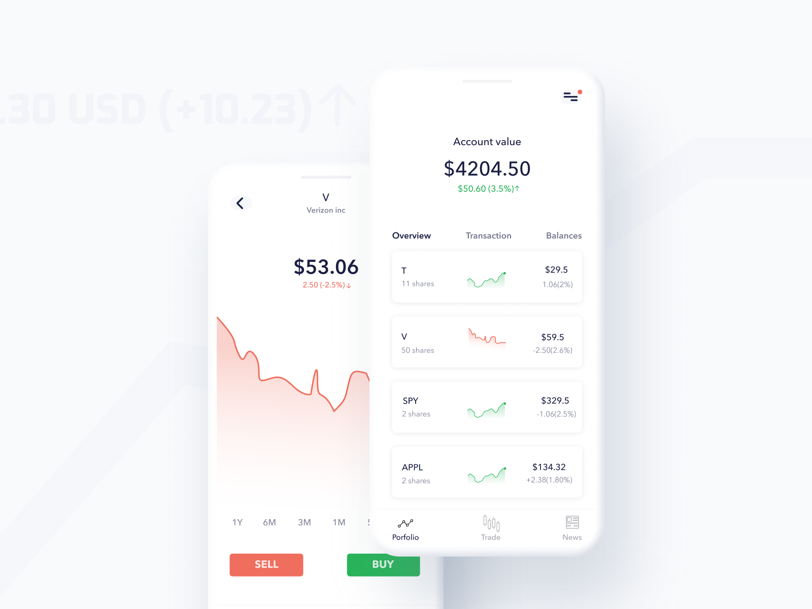 stcks - Personal portfolio tracker by Sebastien Andre on Dribbble