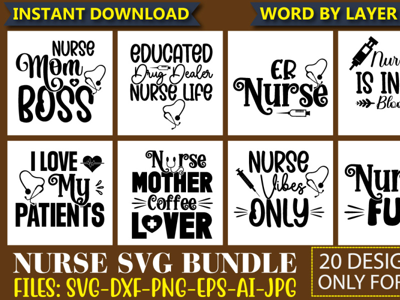 Nurse SVG Bundle by Tarmina akther on Dribbble