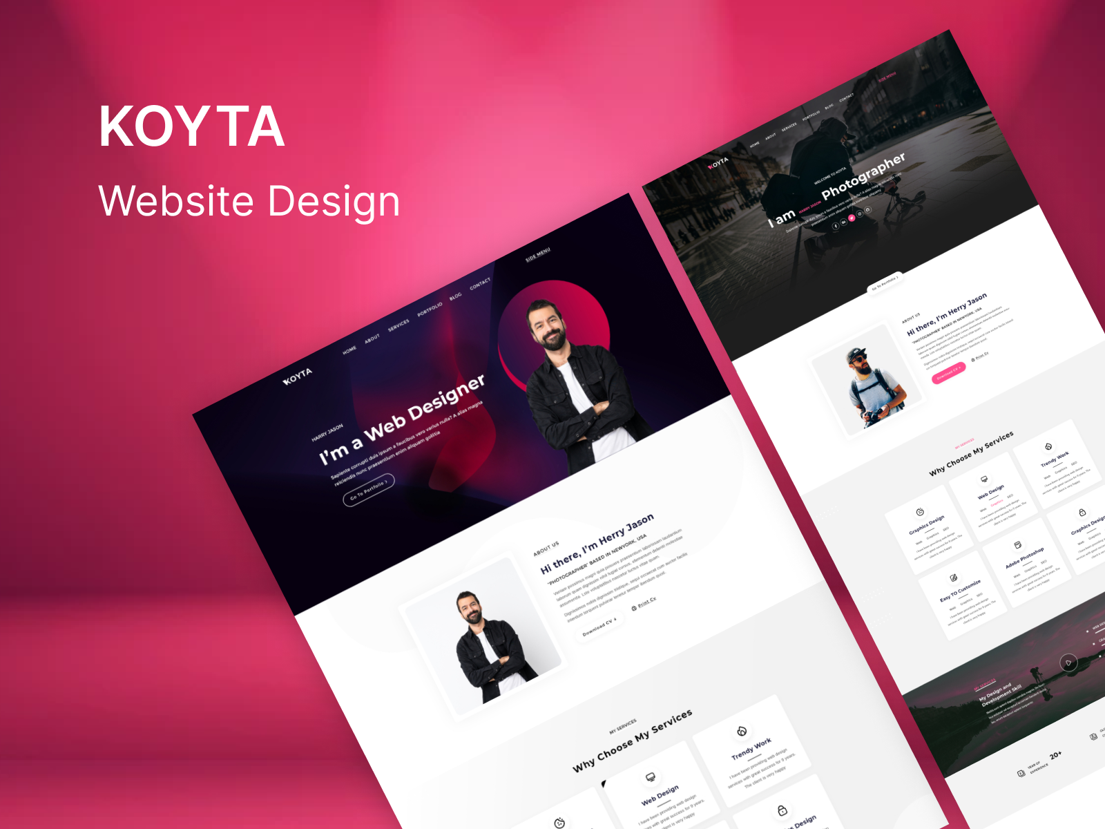 Personal Portfolio Design by Lenxco on Dribbble