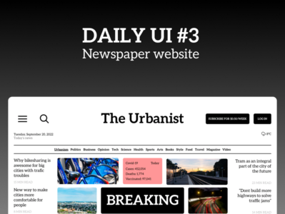 #Daily UI Day 3 - Newspaper Website by Kirill Ivannikov on Dribbble
