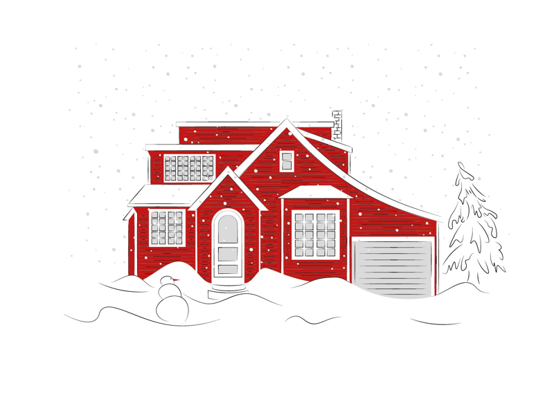 Red house by AguWu on Dribbble