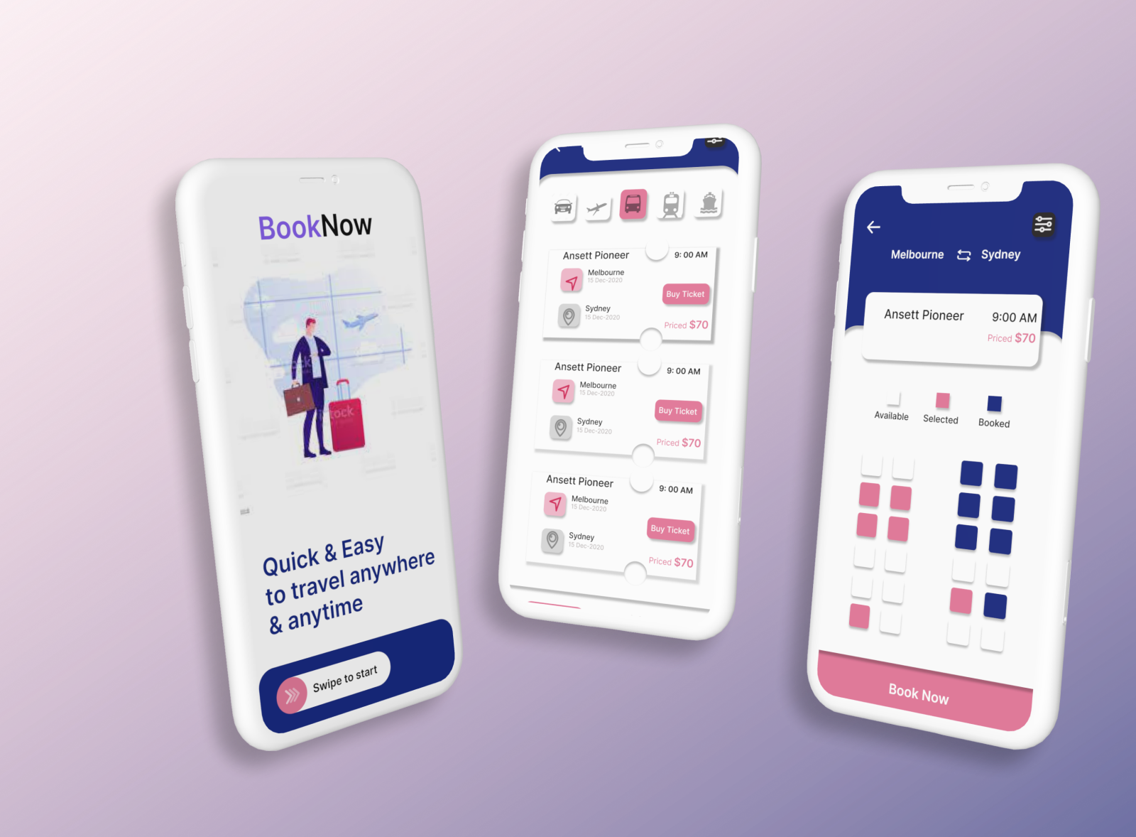 BookNow by Pankti Shah on Dribbble