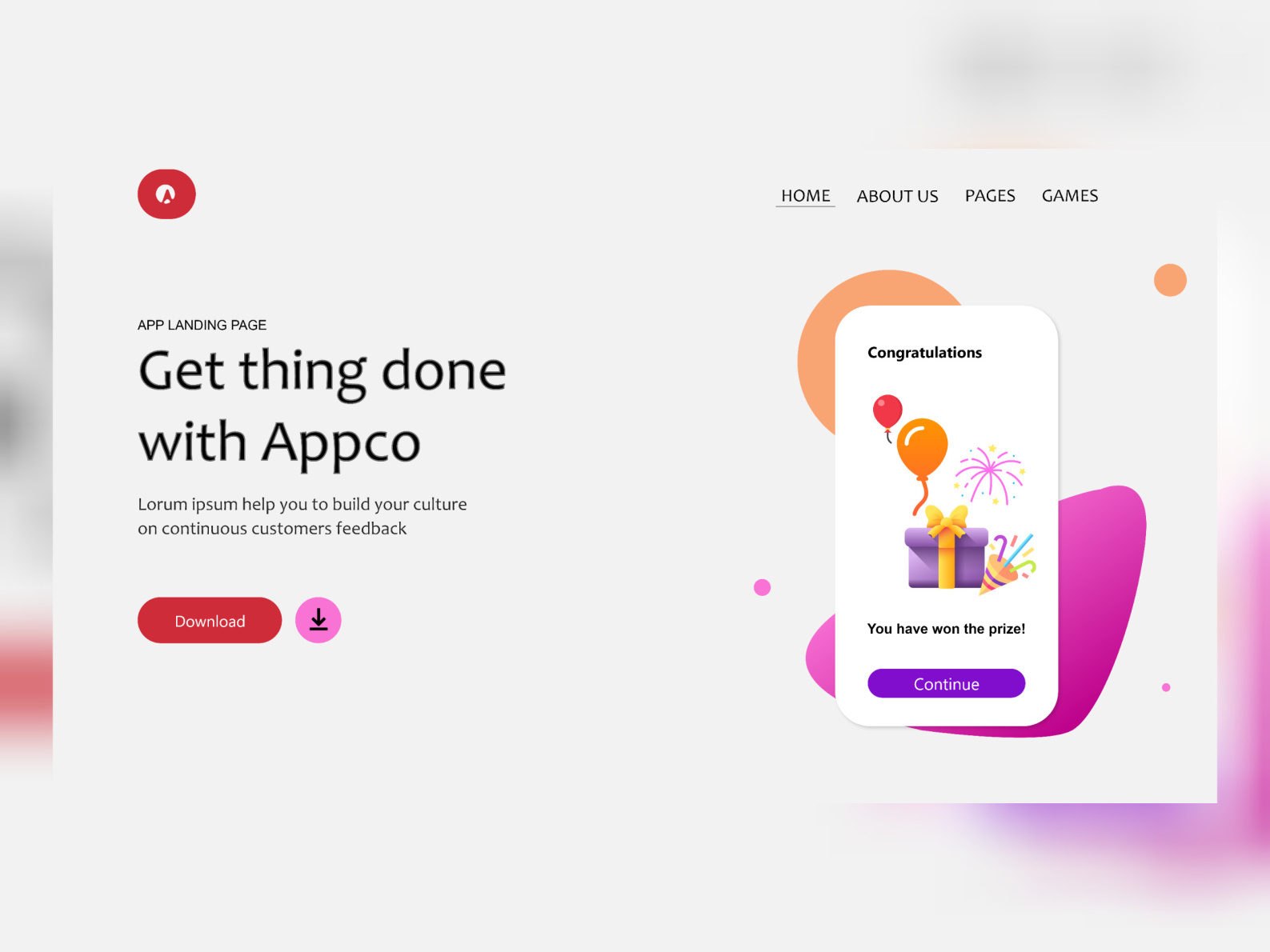 App Landing Page Design by Zainab Noor on Dribbble
