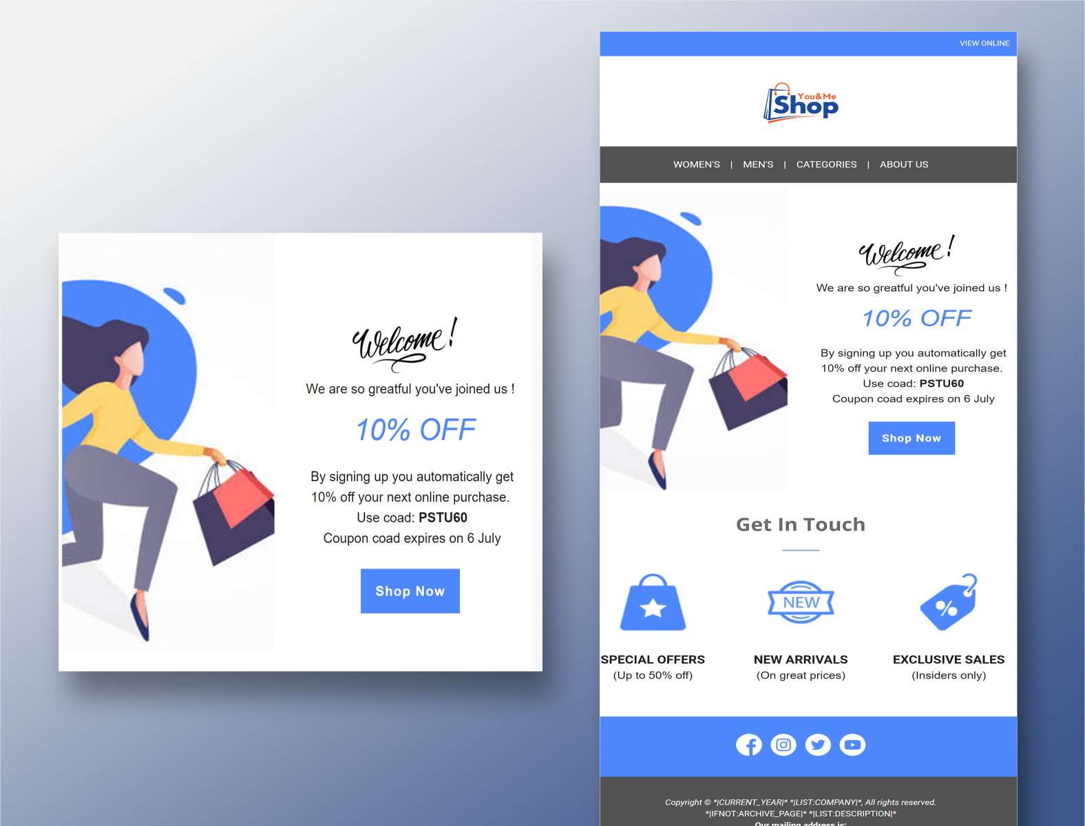 Sale/Discounts Email Template Newsletter by Jidni Akter on Dribbble