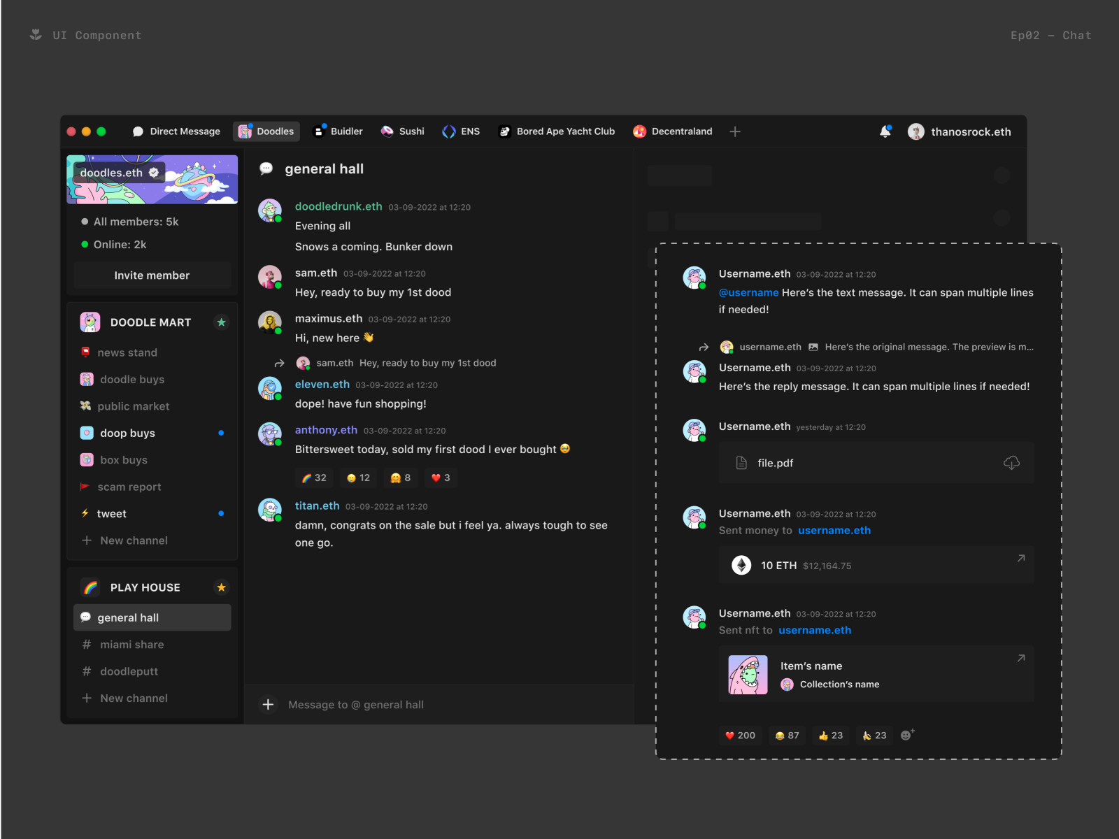 Buidler Component - Chat by Buidler - Web3 Messaging App on Dribbble