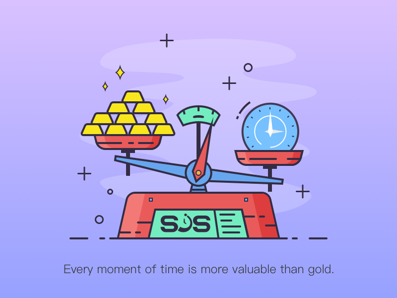 Time And Gold by dododo on Dribbble