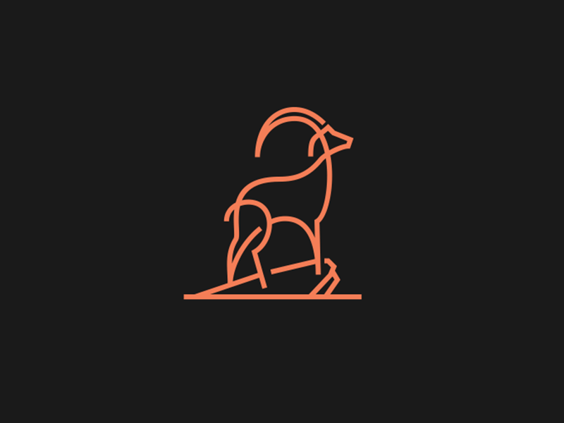 Goat Logo Orange