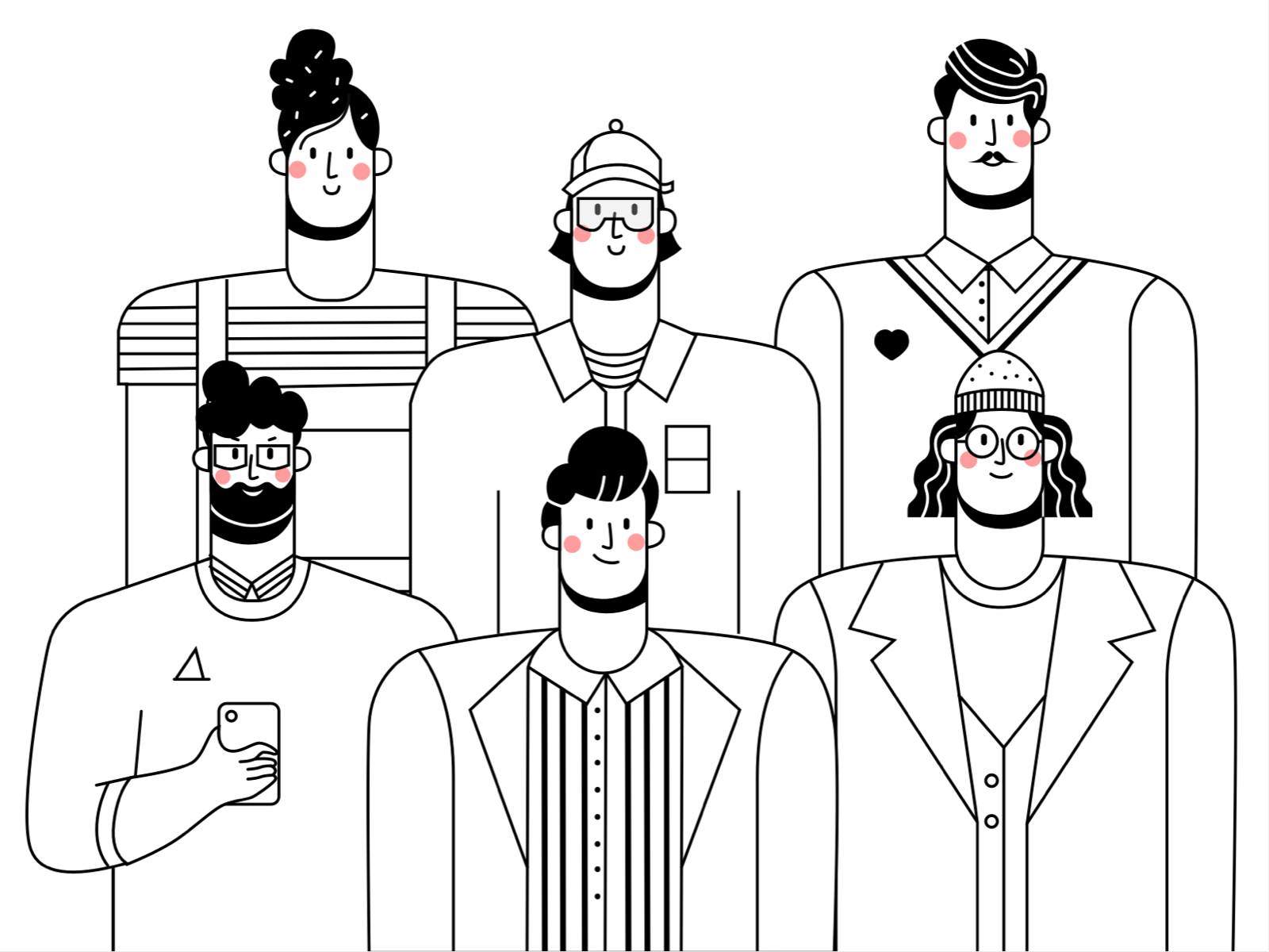 Group Photo/Avatar Illustration by Yuanzi on Dribbble