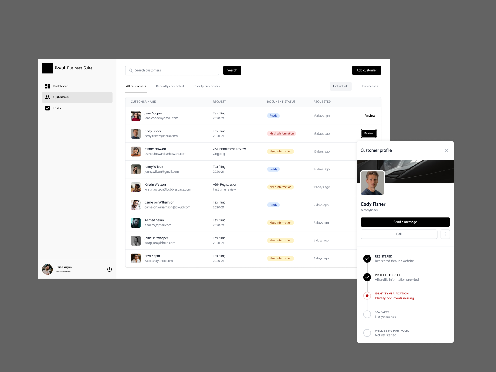Porul Business Suite by Jithesh Ramesh on Dribbble