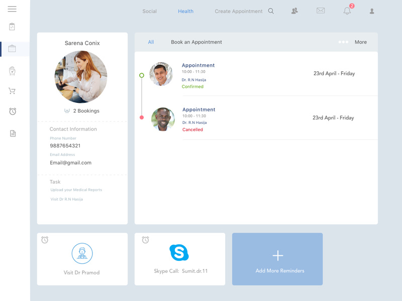 A health website - by Sumit Dagar on Dribbble