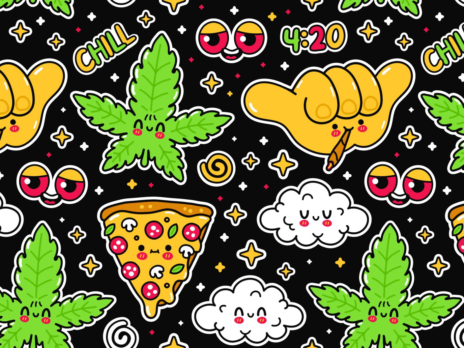 420 pattern by Slavko Kahovsky on Dribbble