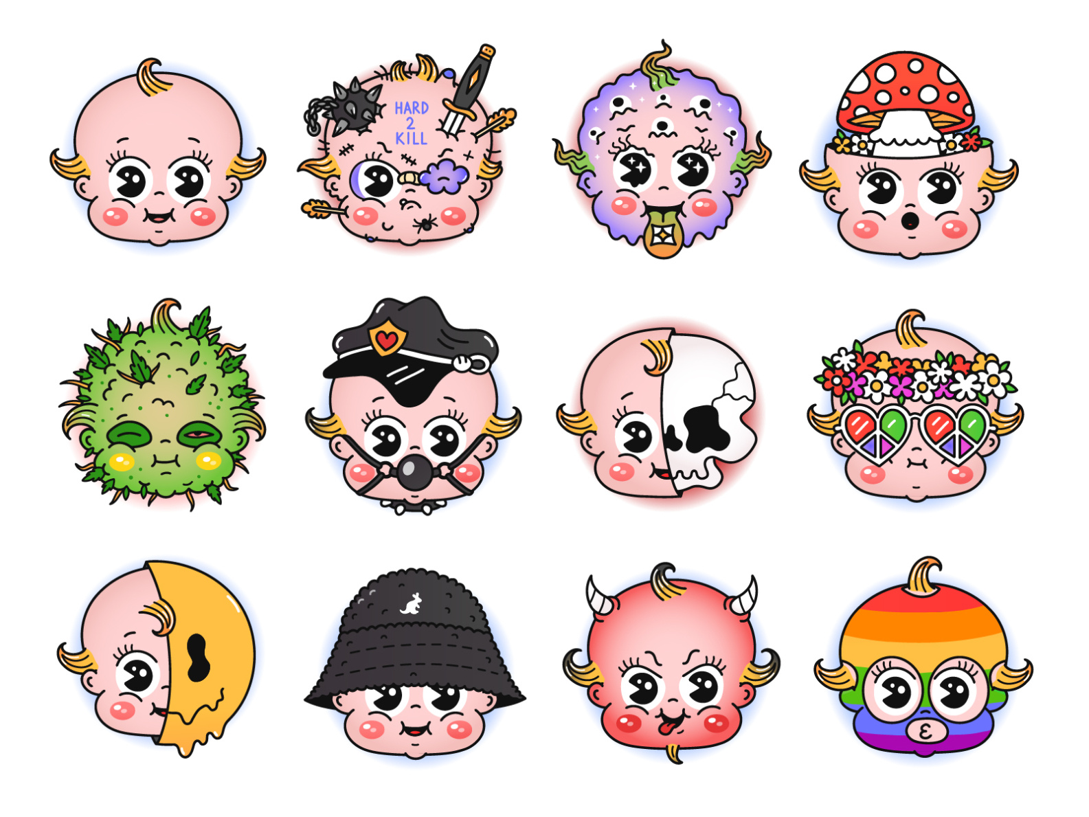 Weirdo baby NFT collection by Slavko Kahovsky on Dribbble