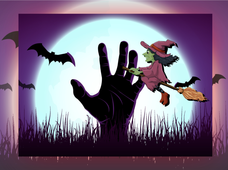 Flying Witch by krunal on Dribbble