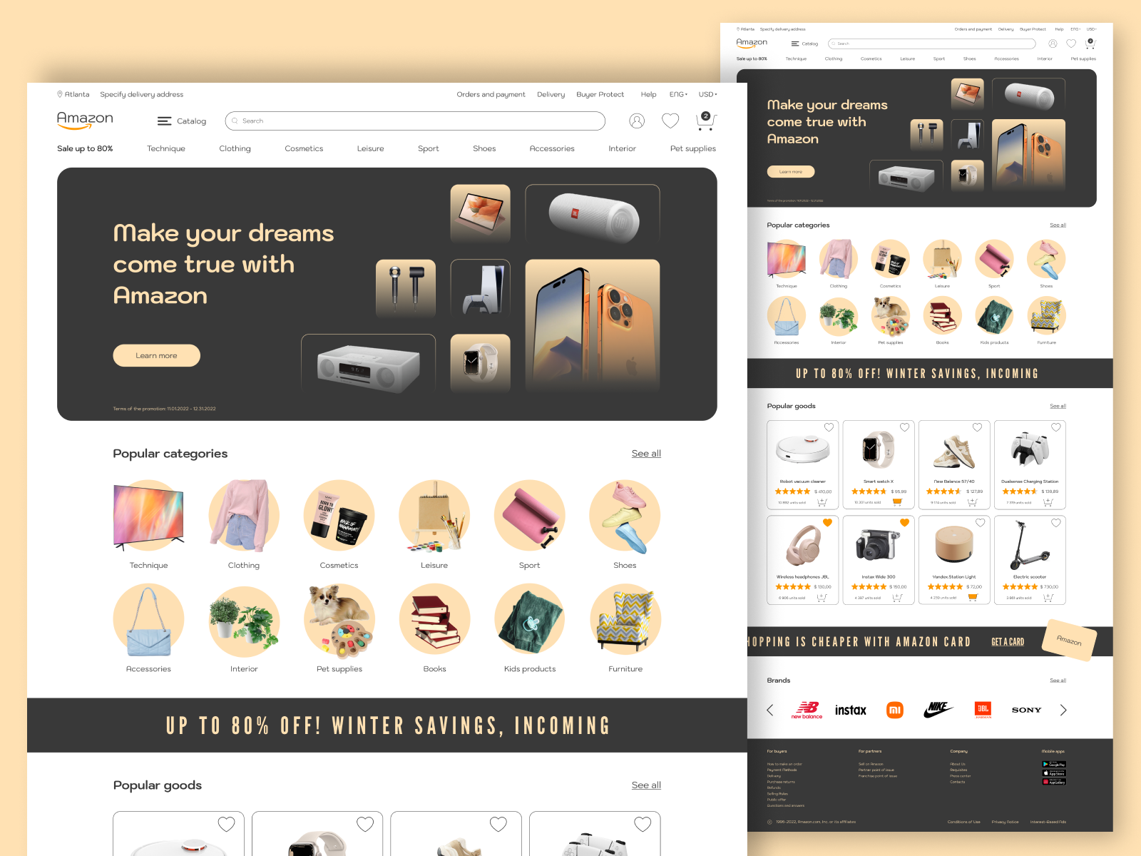 Redesign Amazon. Landing page. by Natalia Nazaruk on Dribbble