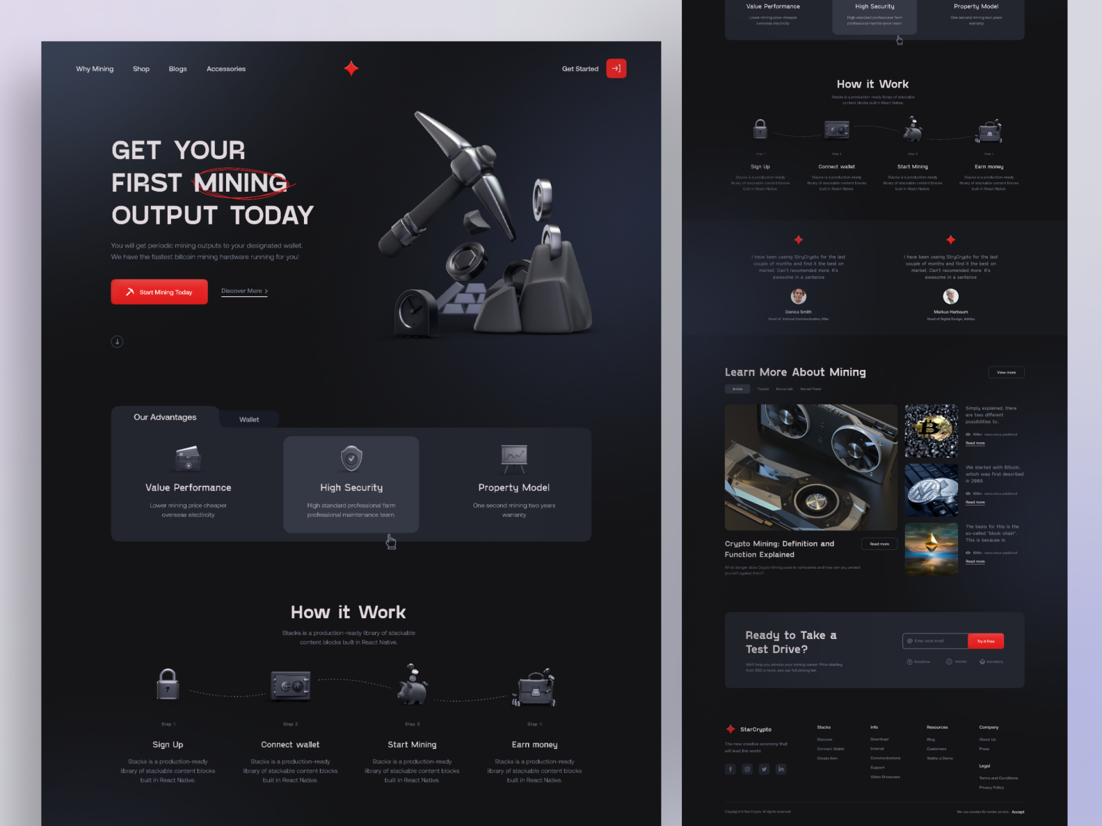 Crypto Mining Website by Tuhel on Dribbble