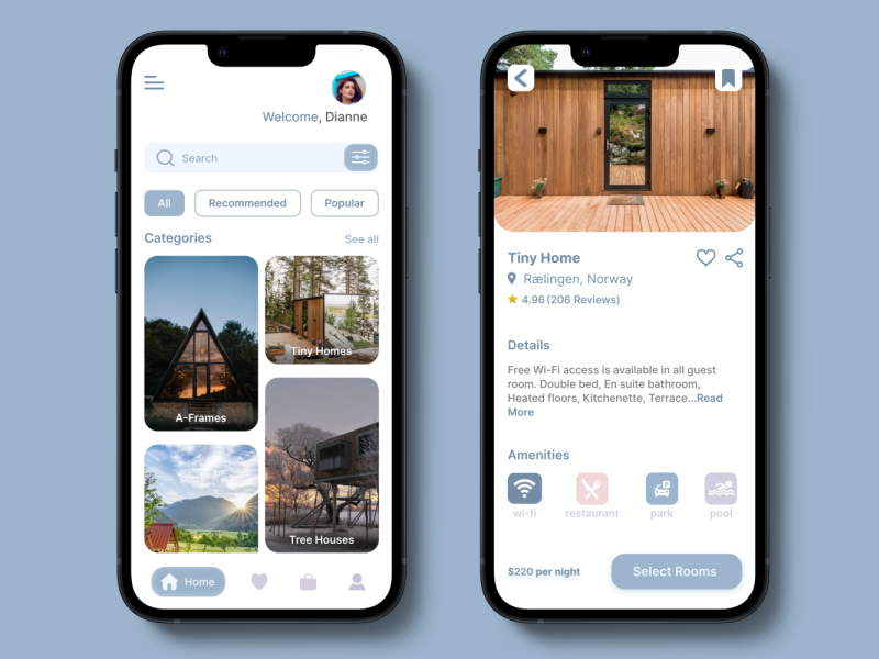 Booking app UI Design by BaPHemot on Dribbble