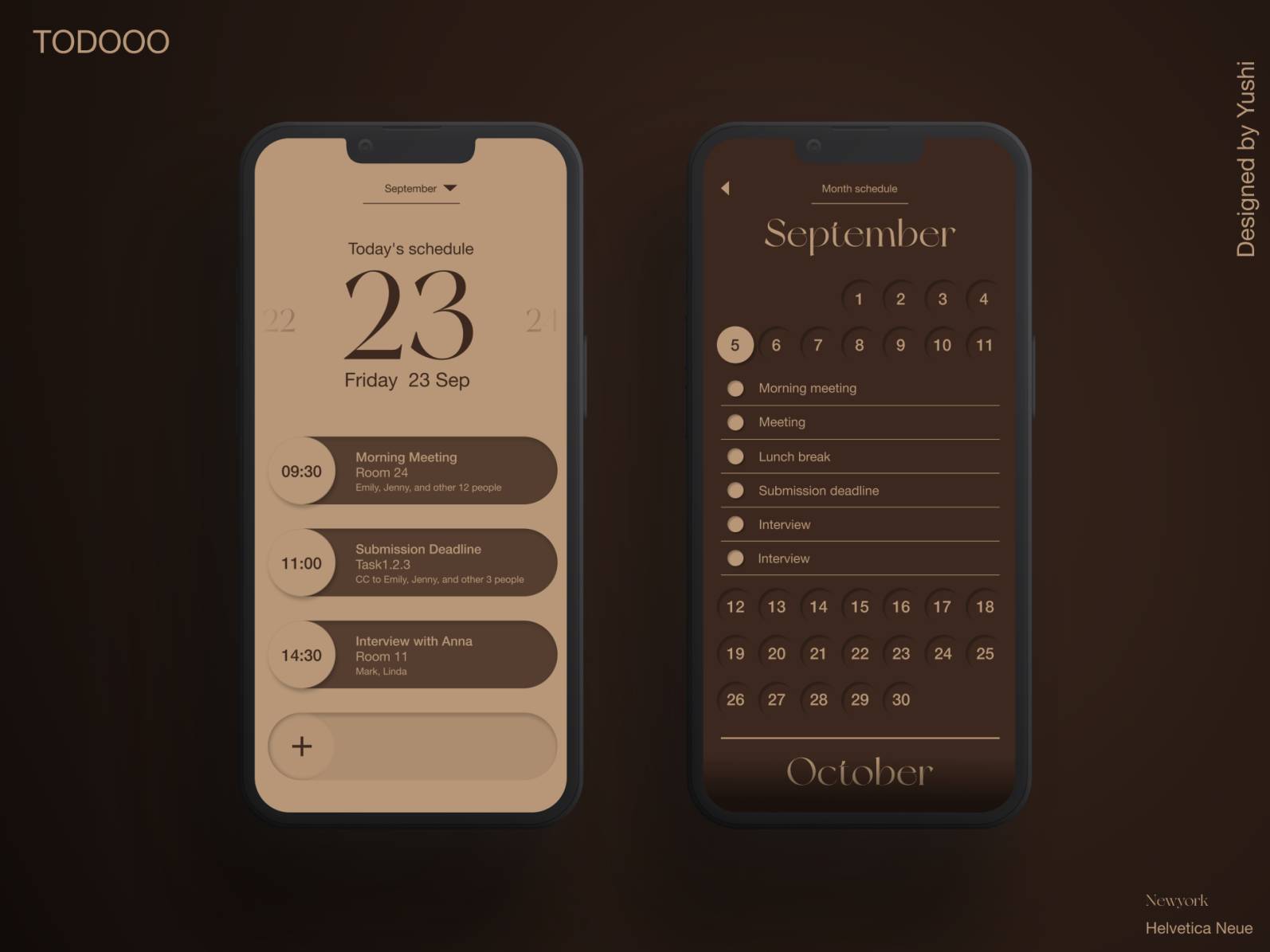 TODOOO Task Calendar by Yushi on Dribbble
