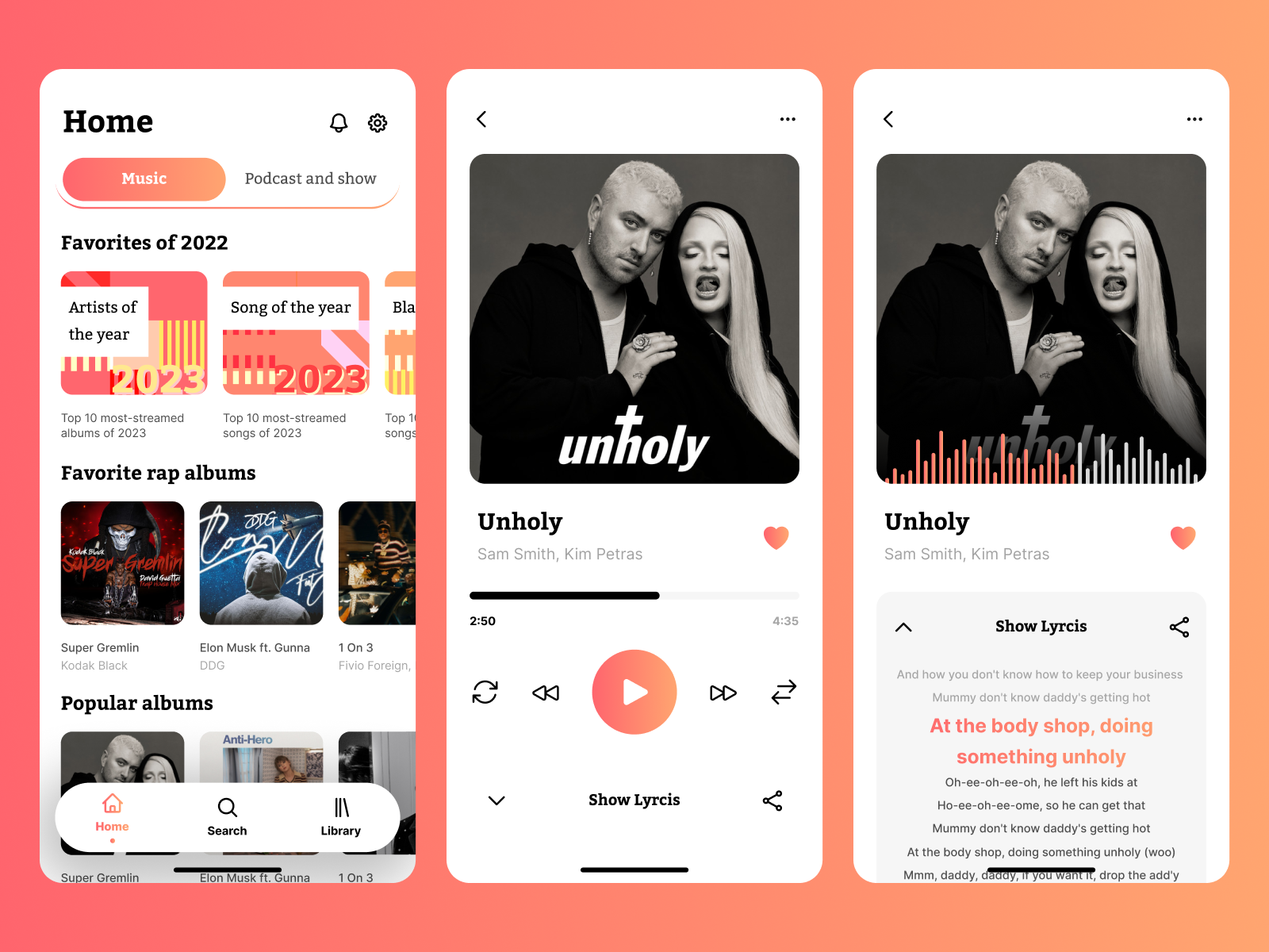Tidal Redesign Challenge by Mine Demir on Dribbble