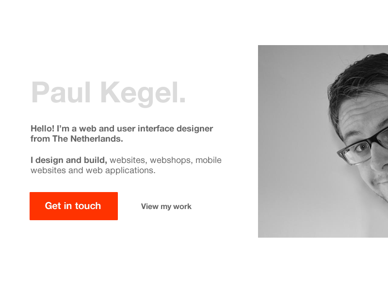 Personal website redesign by Paul Kegel on Dribbble