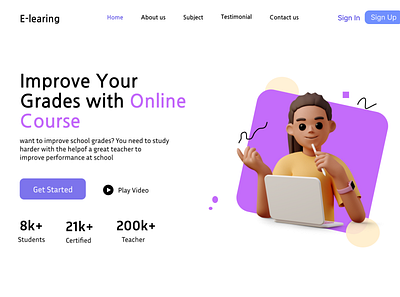 E Learning Website designs, themes, templates and downloadable graphic ...