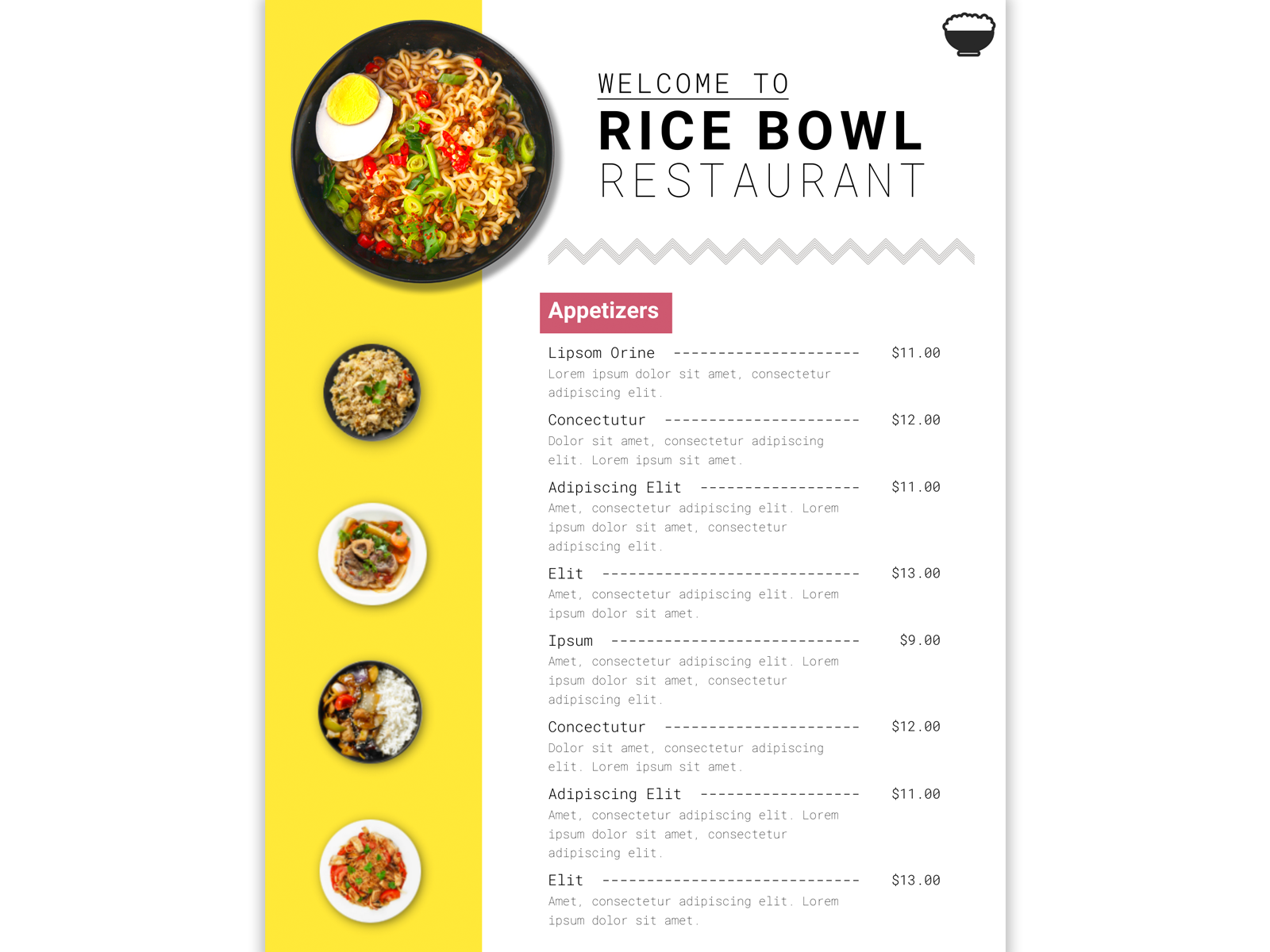 Rice Bowl Mock Menu Pg 1 By Michael Kelly On Dribbble rice-bowl-mock-menu-pg-1-by-michael-kelly-on-dribbble