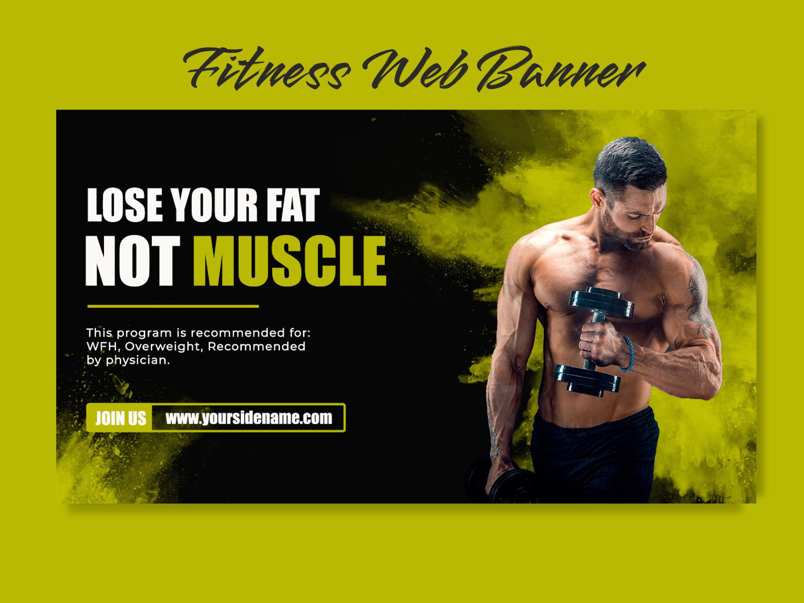 FITNESS WEB BANNER by Dalia Akter on Dribbble