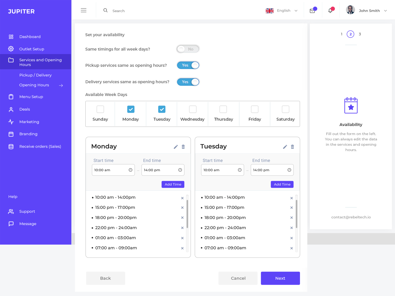 Outlet opening web page by Muhammad Zaid on Dribbble