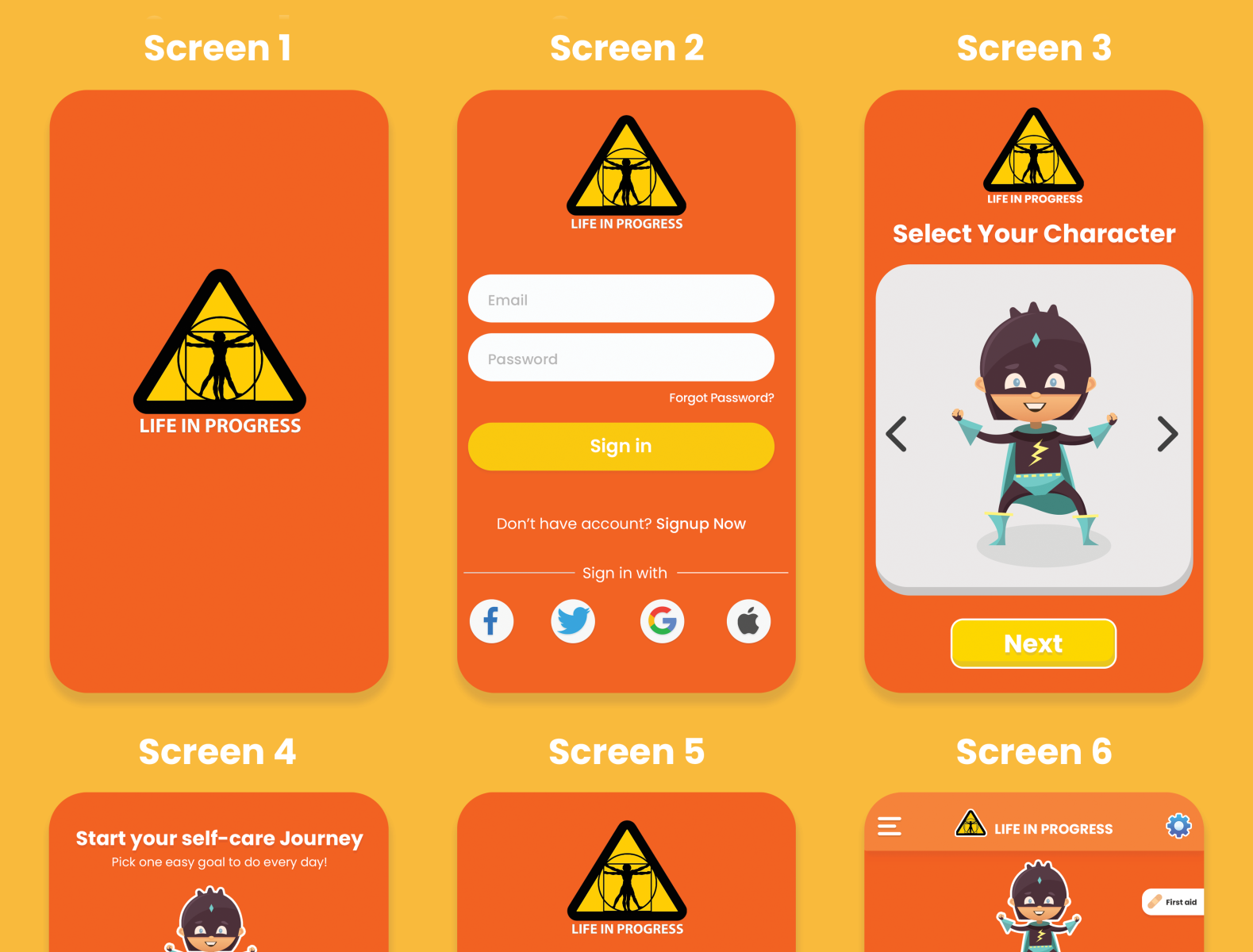 Life in Progress App Screens by Muhammad Zaid on Dribbble