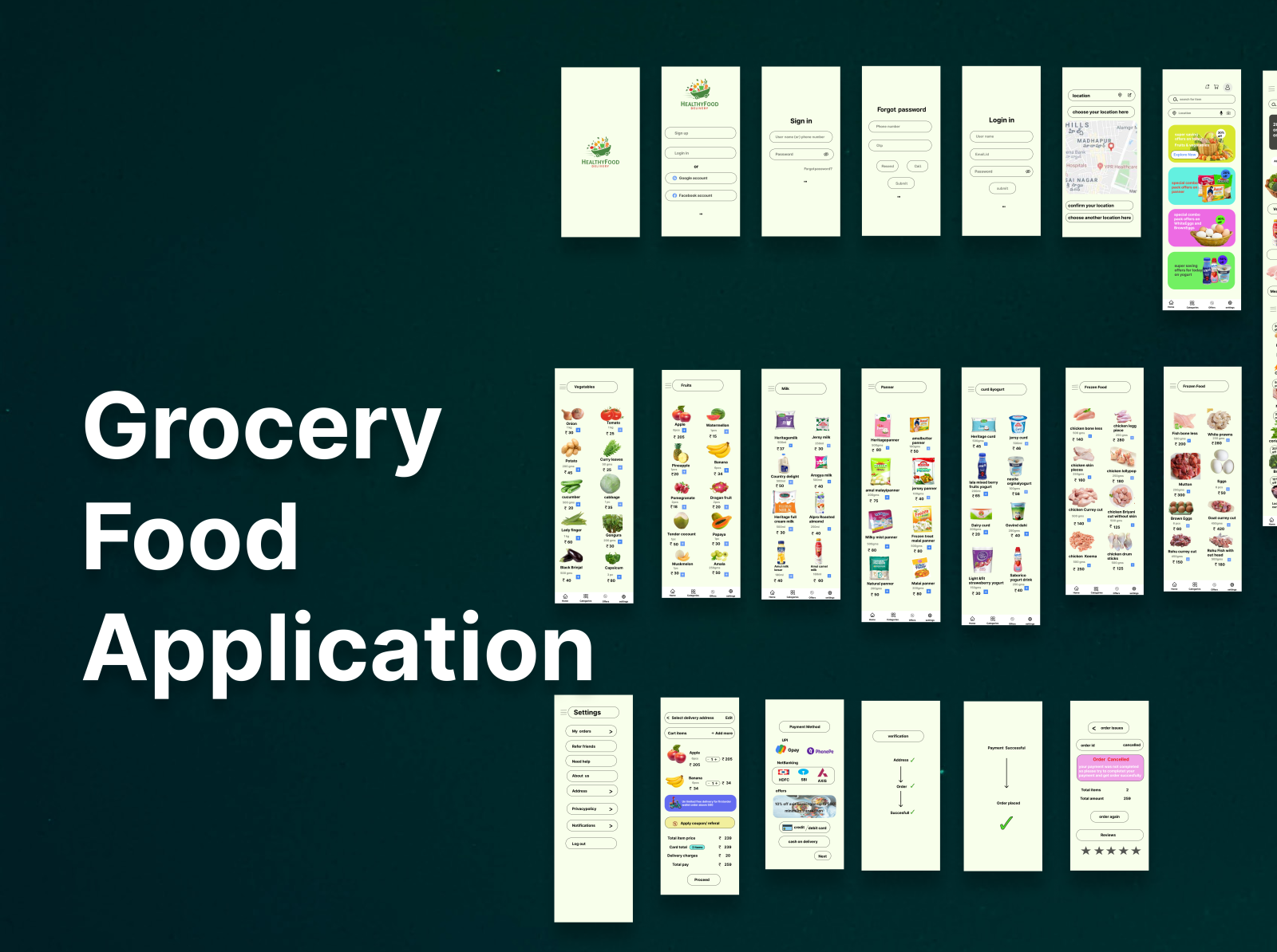 grocery food application app by Sravani Chinnapareddy on Dribbble