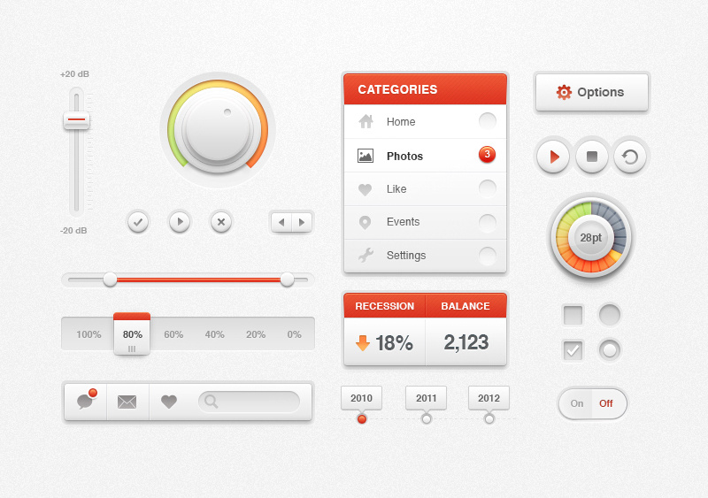 White Ui Kit by Mike | Creative Mints on Dribbble