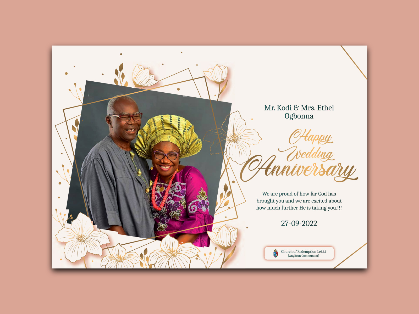 Wedding Anniversary Design by miracle arinze on Dribbble