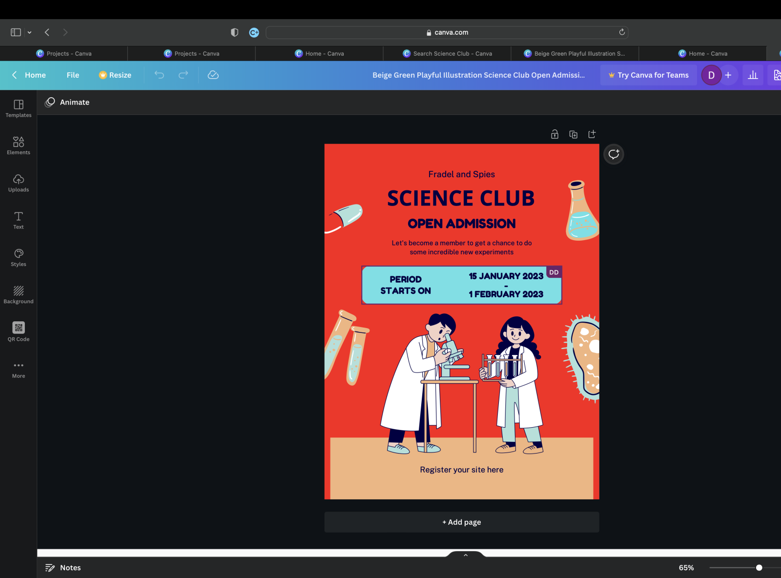 Science Club Flyer by Derek DiLuigi on Dribbble