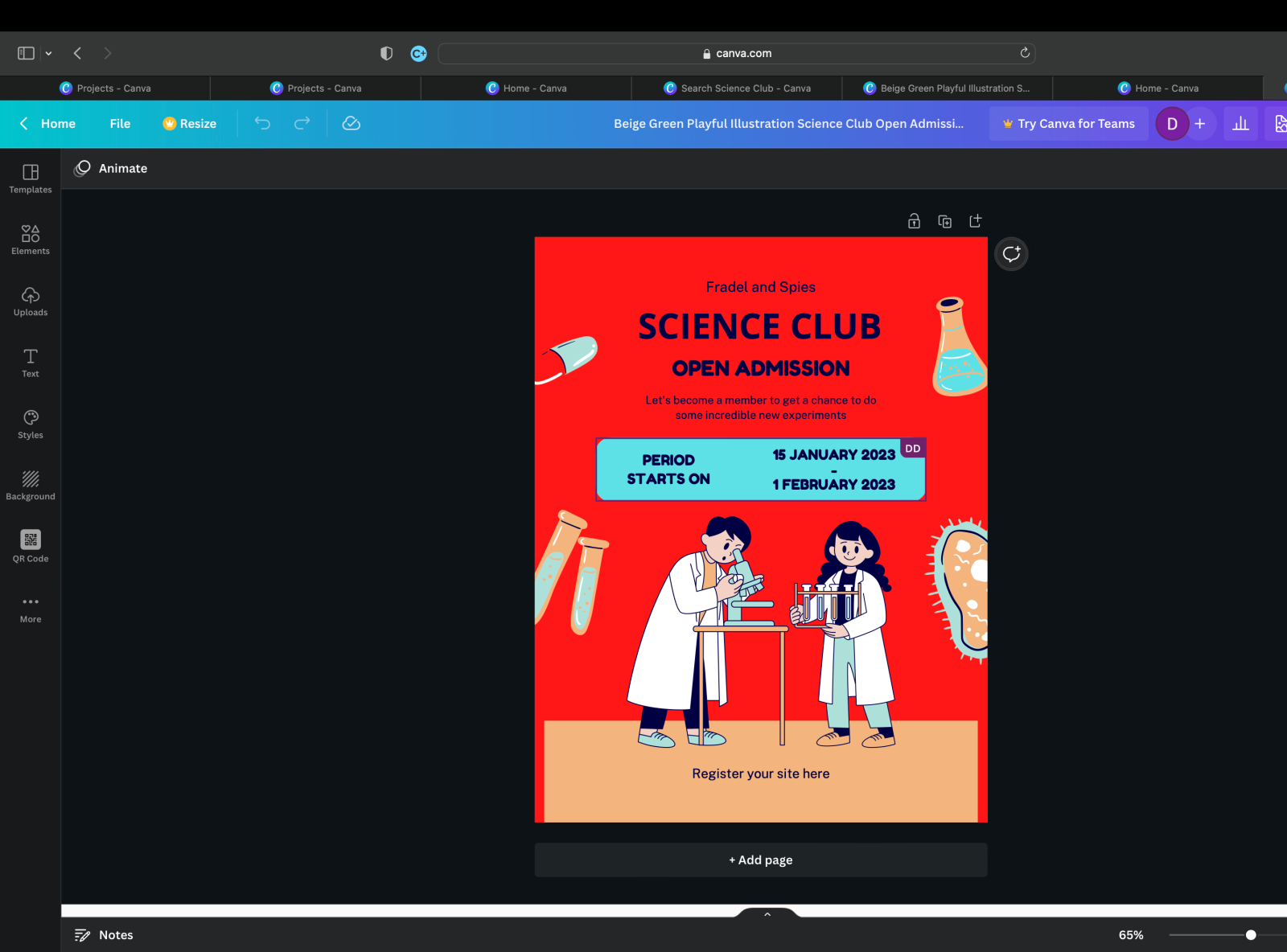 Science Club Flyer by Derek DiLuigi on Dribbble