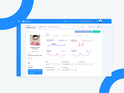 Patient page UI by AleksMorales on Dribbble