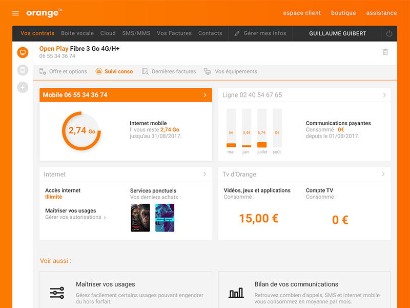Orange Redesign concept by Guillaume Guibert on Dribbble