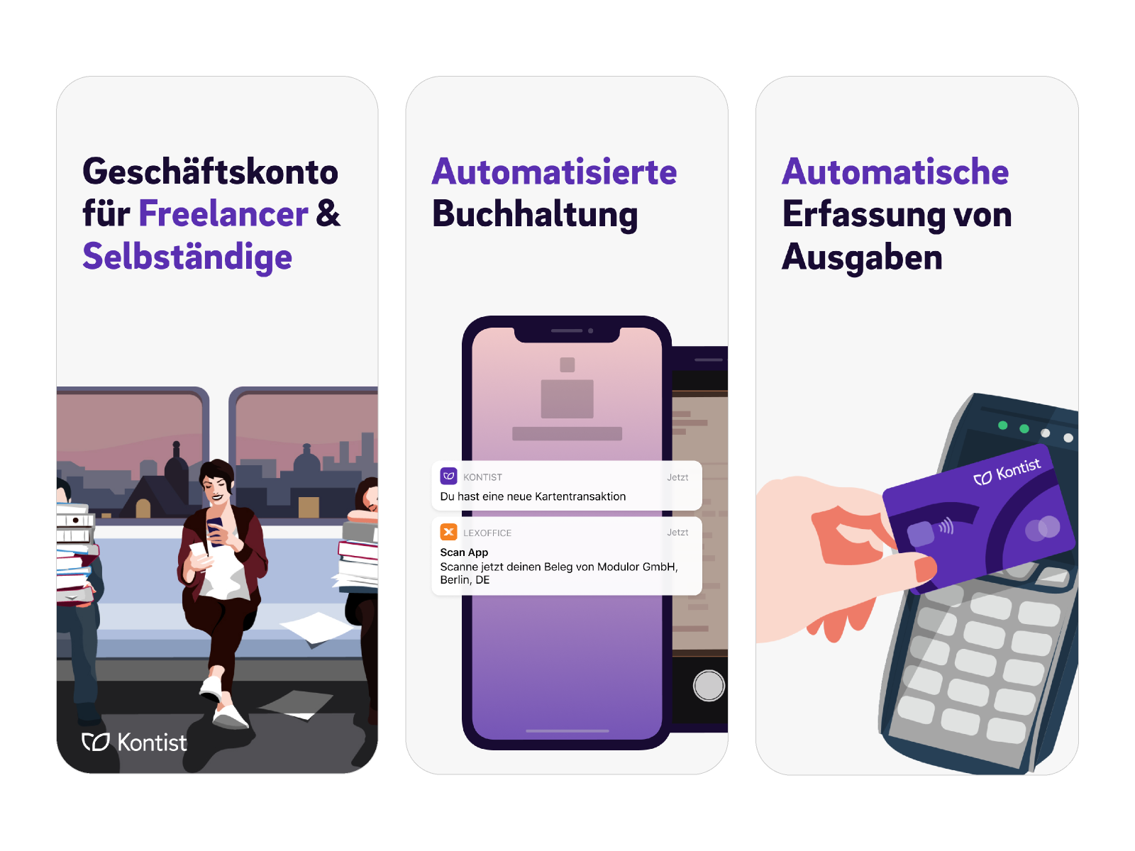 App Store Visuals by Joshua Söhn for Kontist on Dribbble