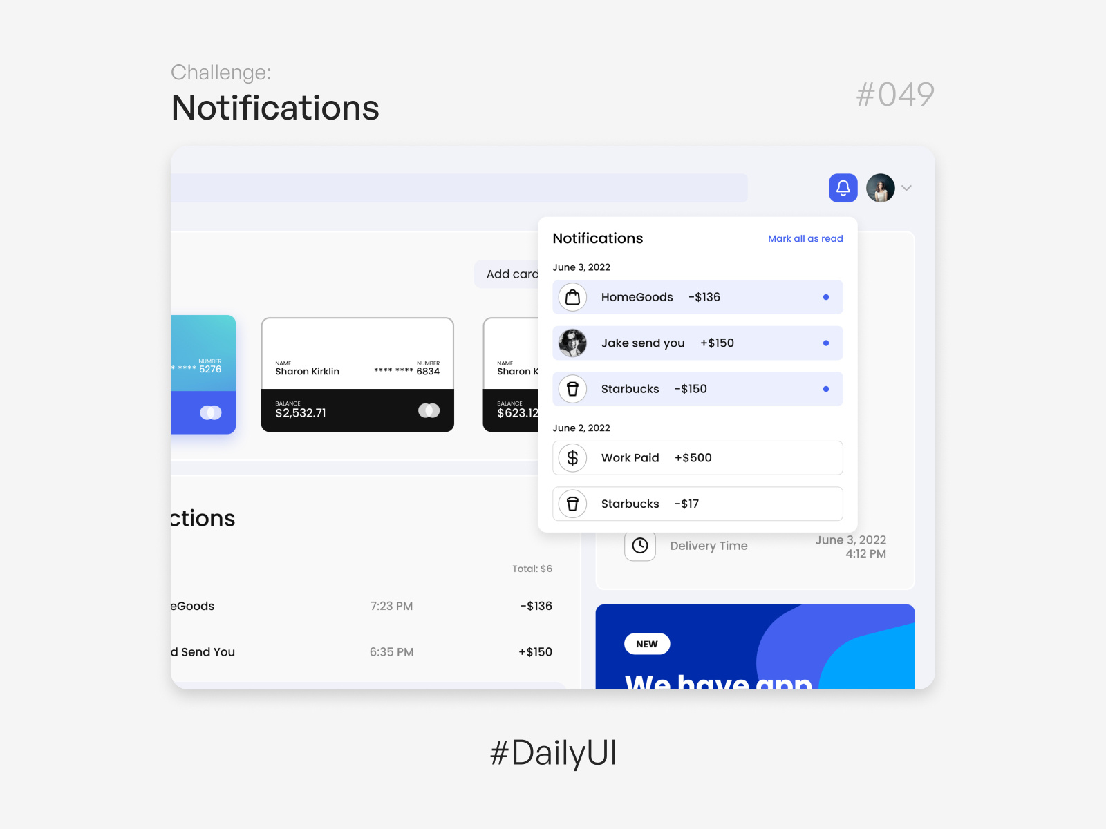 Notifications Challenge Daily Ui 049 By Jeffrey Gomes On Dribbble